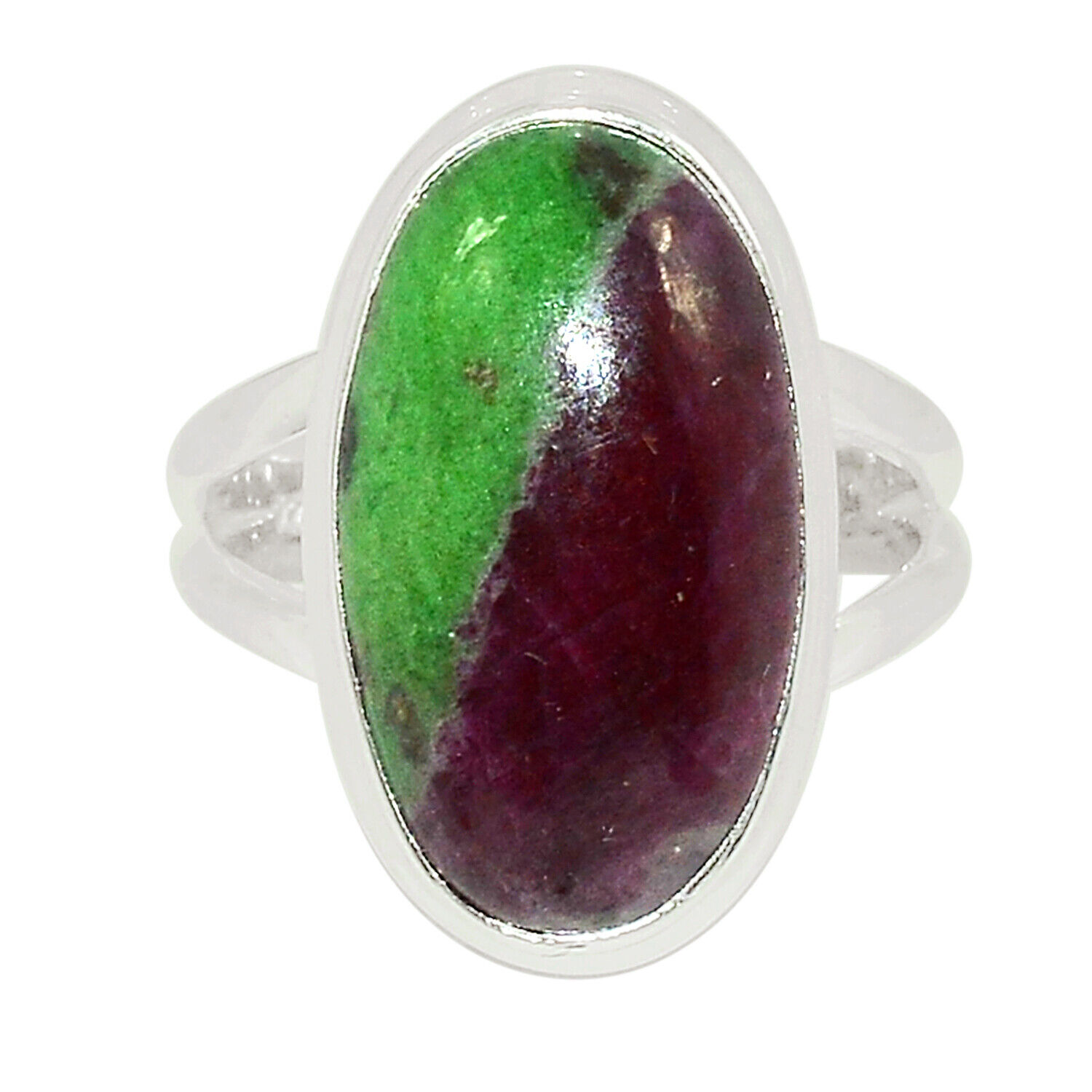 Natural African Ruby With Zosite 925 Sterling Silver Ring Jewelry s.7 ...