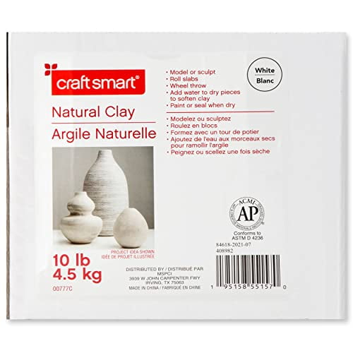 Natural Air-Dry Clay by Craft Smart - Non-Toxic Clay for Hand Modeling ...