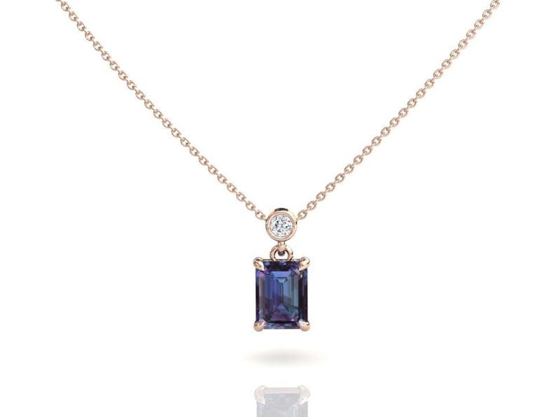 Natural Alexandrite Necklace | Layering Necklace | Alexandrite Pendant ...