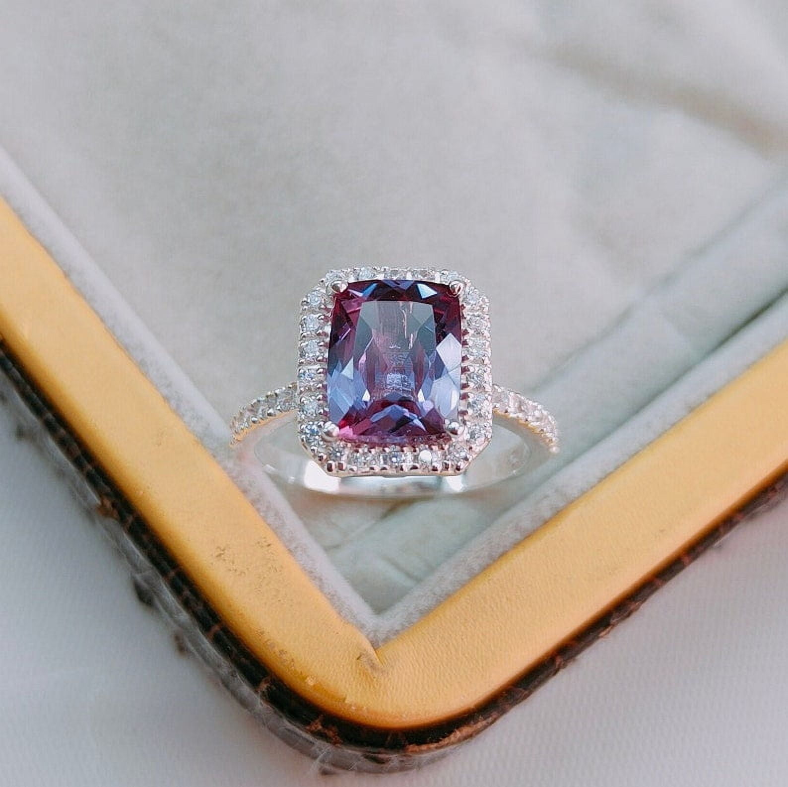 Natural Alexandrite Ring, Lab Certified Alexandrite Ring, 925 Sterling ...