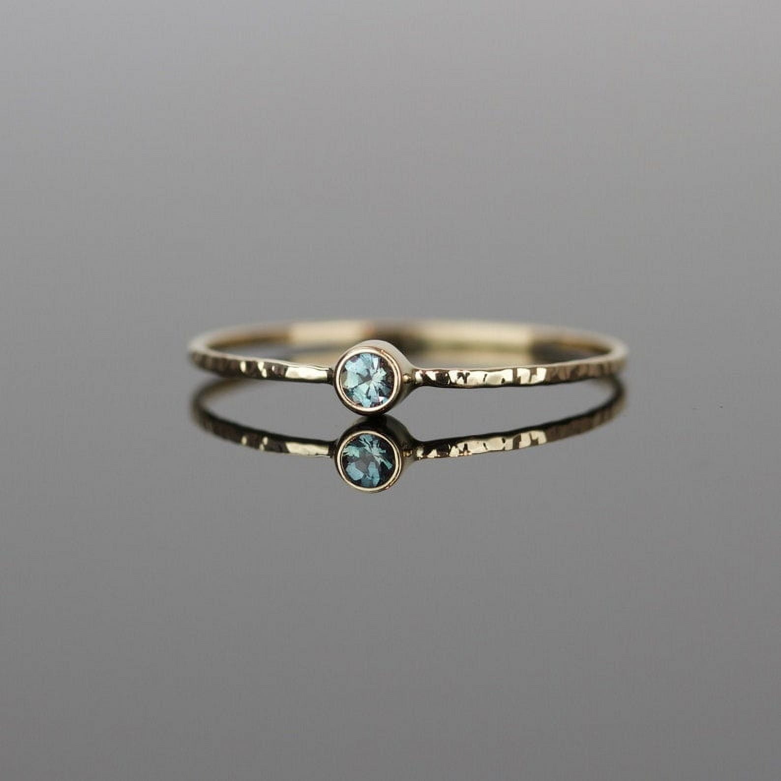 Natural Alexandrite Ring | SOLID Gold Ring | Tiny June Birthstone Ring ...