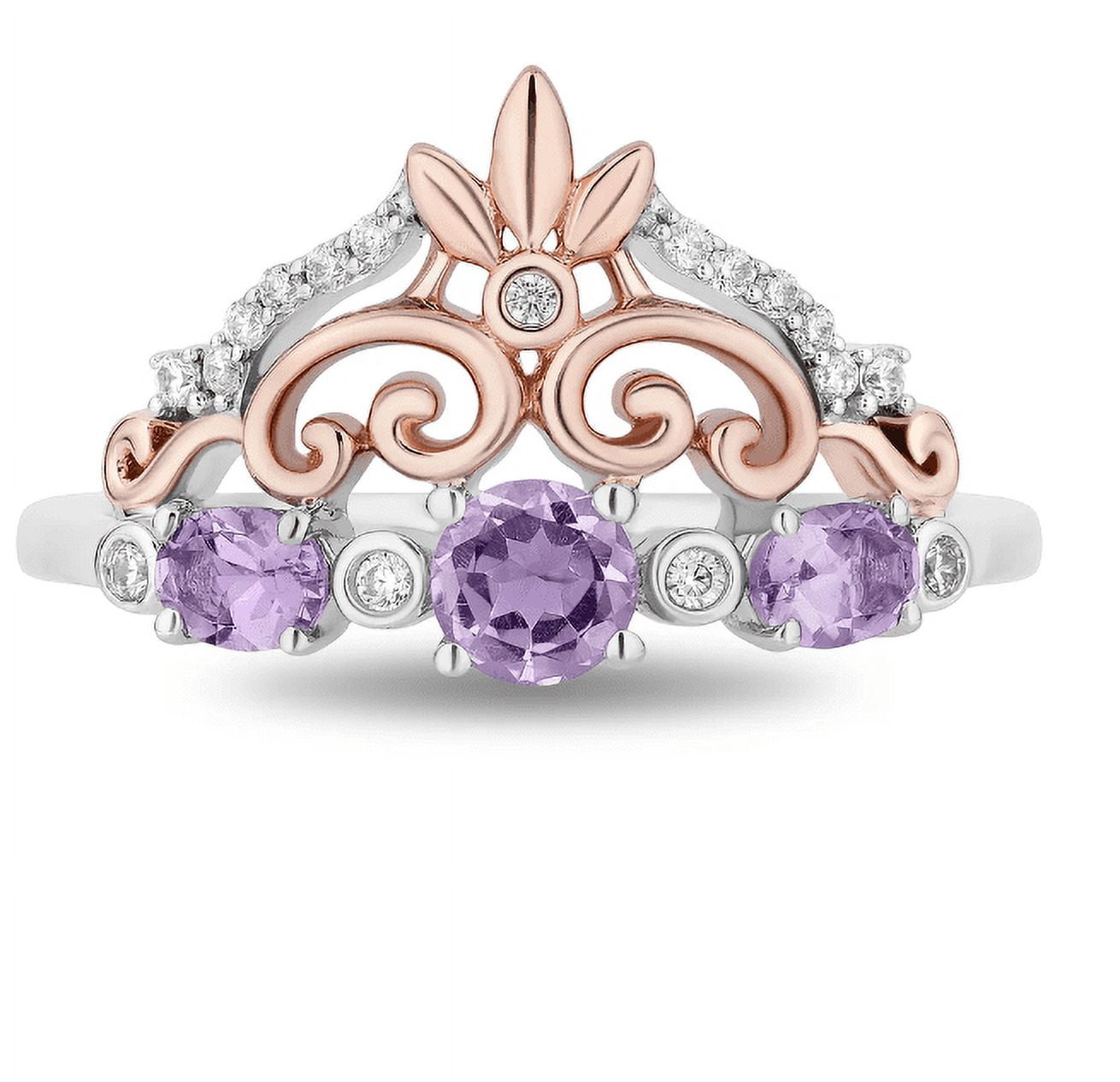 Natural Amehyst Magic Sunflower Ring - Rapunzel Crown Wedding Ring ...