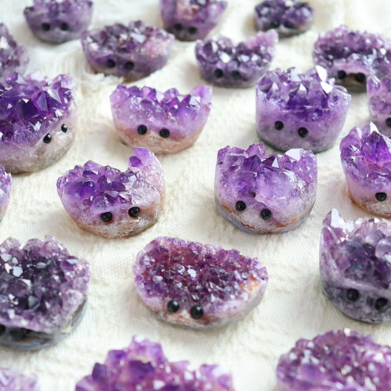 Natural Amethyst Quartz Pet- Sparkle Druzy Gemstones Pet Cute Crystal ...