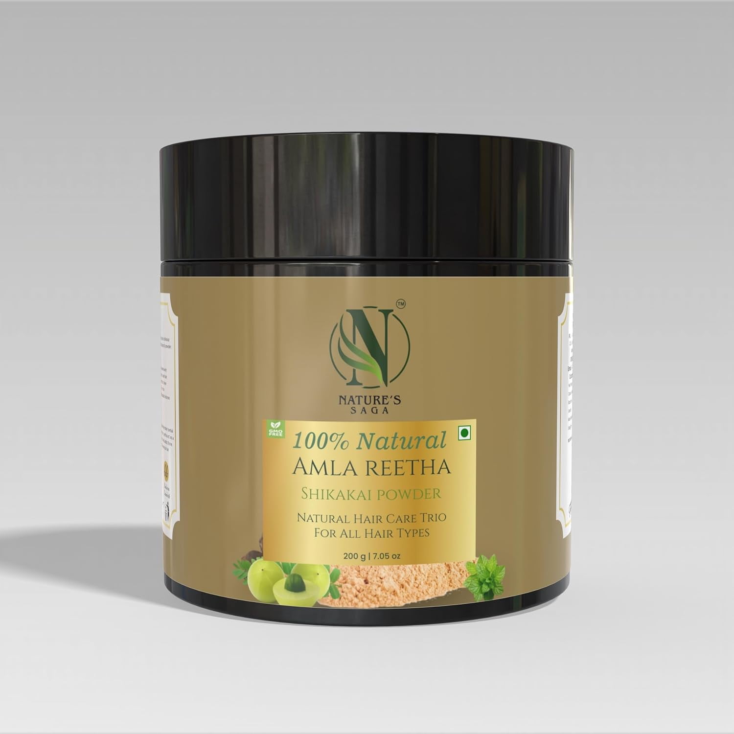 Natural Amla Reetha Shikakai Powder for All Hair Types Radiance In One ...
