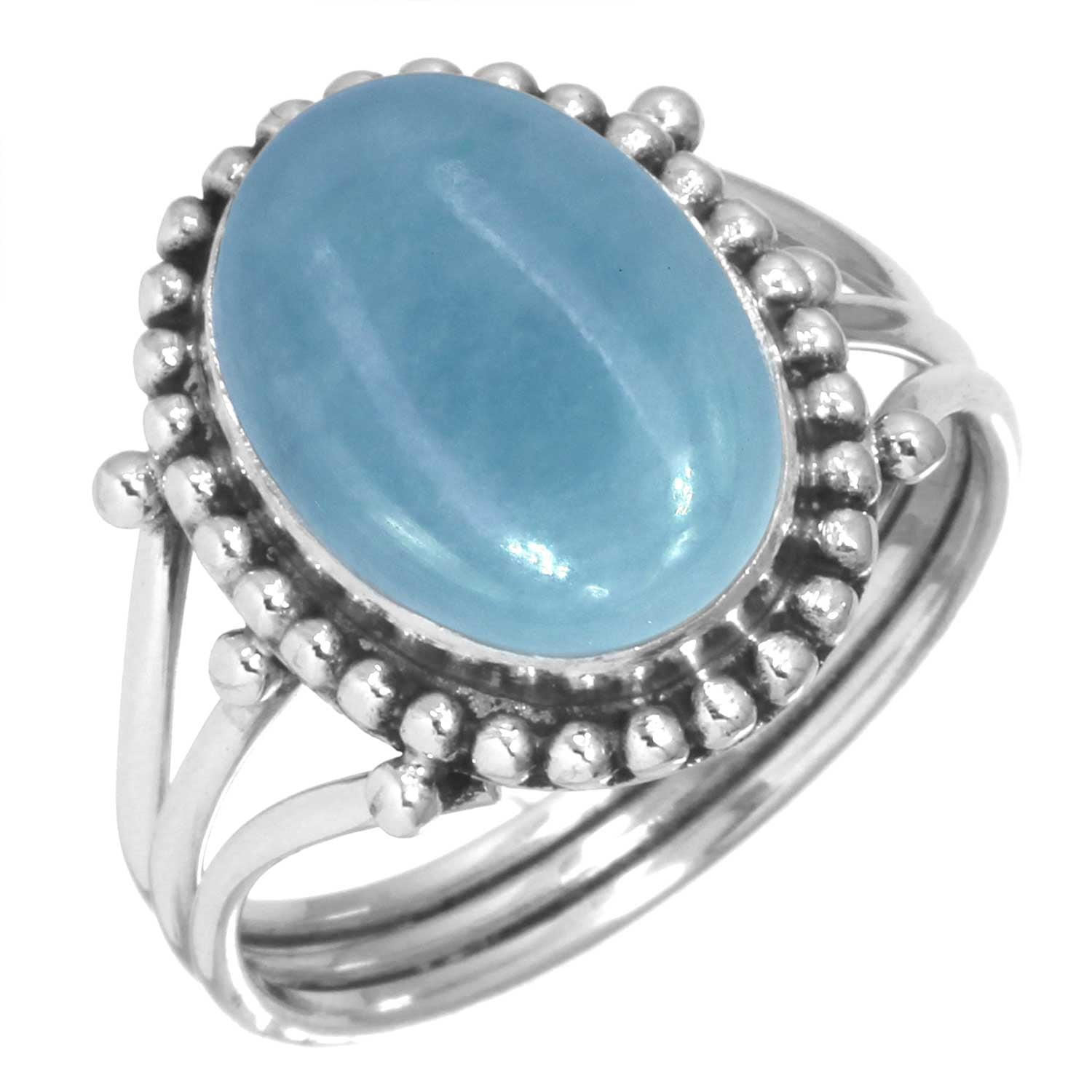 Natural Angelite Women Jewelry 925 Sterling Silver Ring - Walmart.com