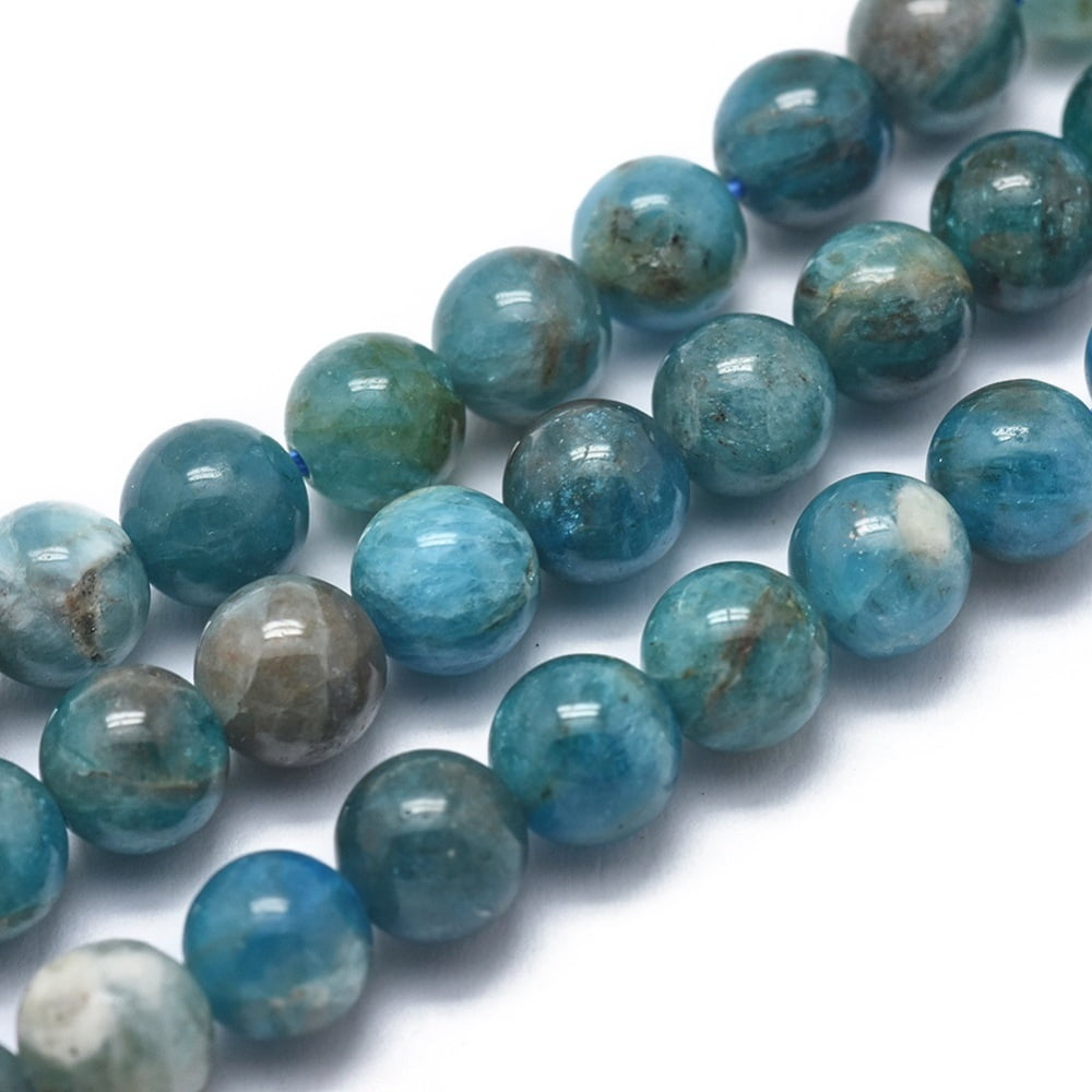 Natural Apatite Beads Strands Grade AB Round 6mm Hole: 1mm about 68pcs ...