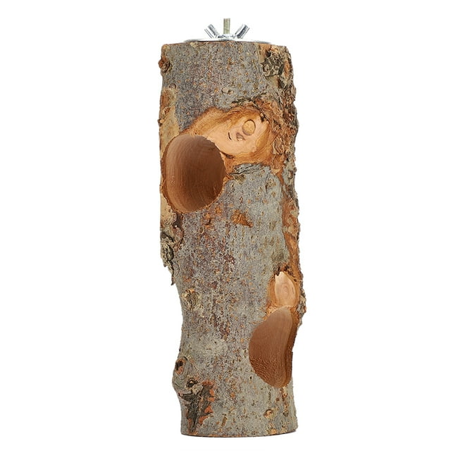 Natural Applewood Pet Feeding Stand Food Rack Feed Tree Teeth Grinding ...