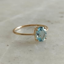 Natural Tourmaline Ring, 14K Solid Yellow Gold Tourmaline Ring, Dainty ...