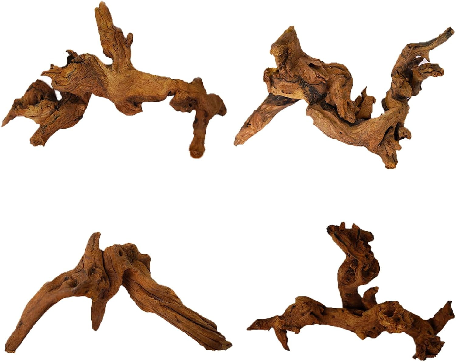 Natural Aquarium Driftwood for Fish Tank & Reptile Terrarium Decor – 4 ...