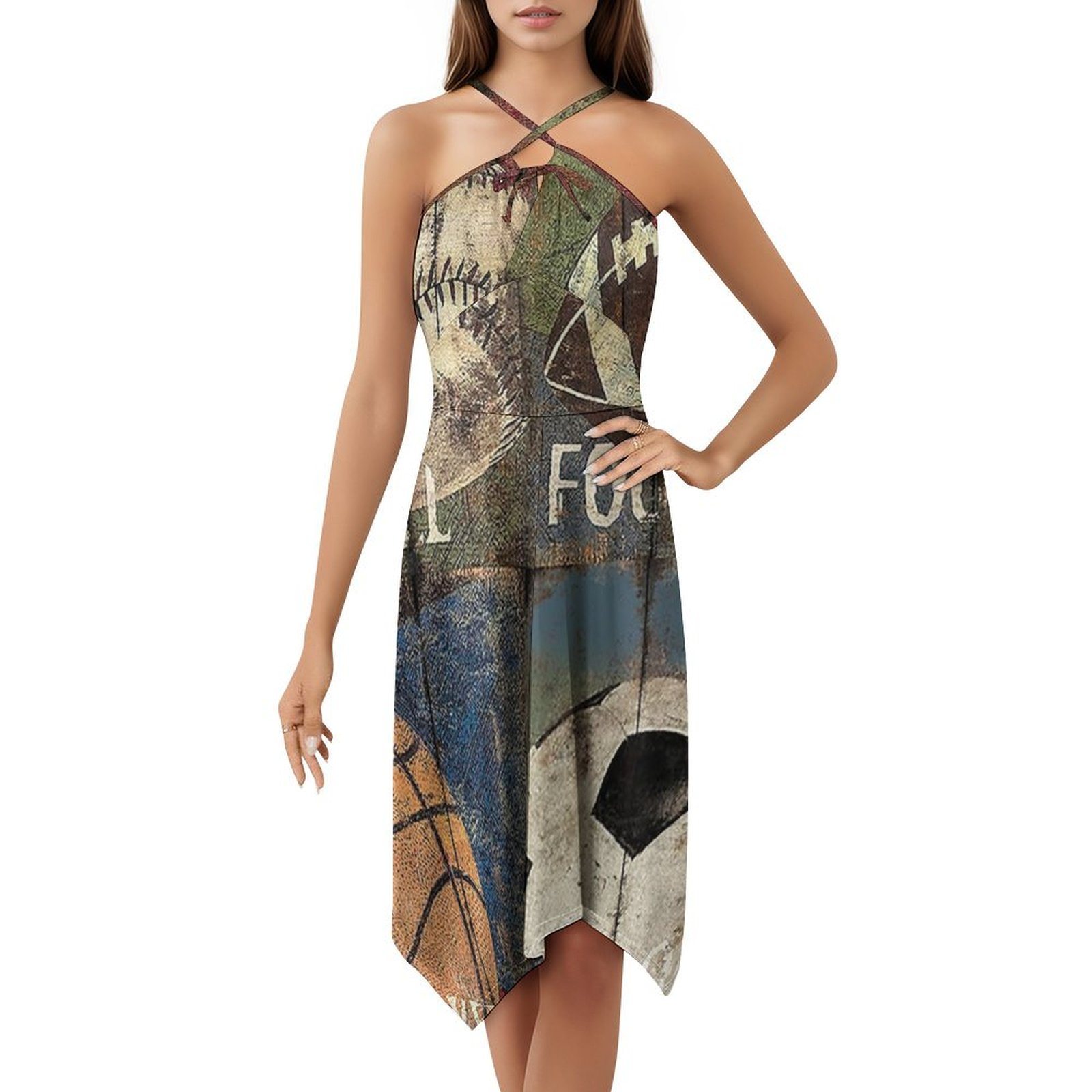 Natural Art Soccer Football Sports Dress Elegant Party Dresses Evening ...