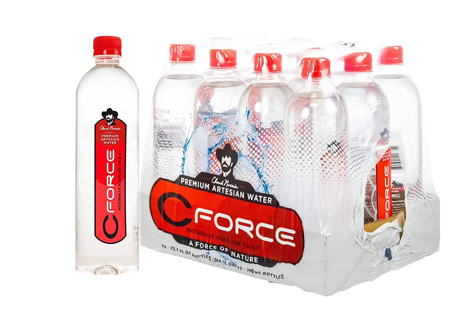 Natural Artesian Bottled Water, Naturally High pH, 700mL (23.7oz), (12 ...