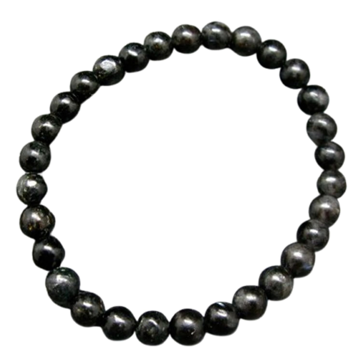 Natural Astrophyllite 6mm Round Shape Smooth Cut Beads Stretchable ...