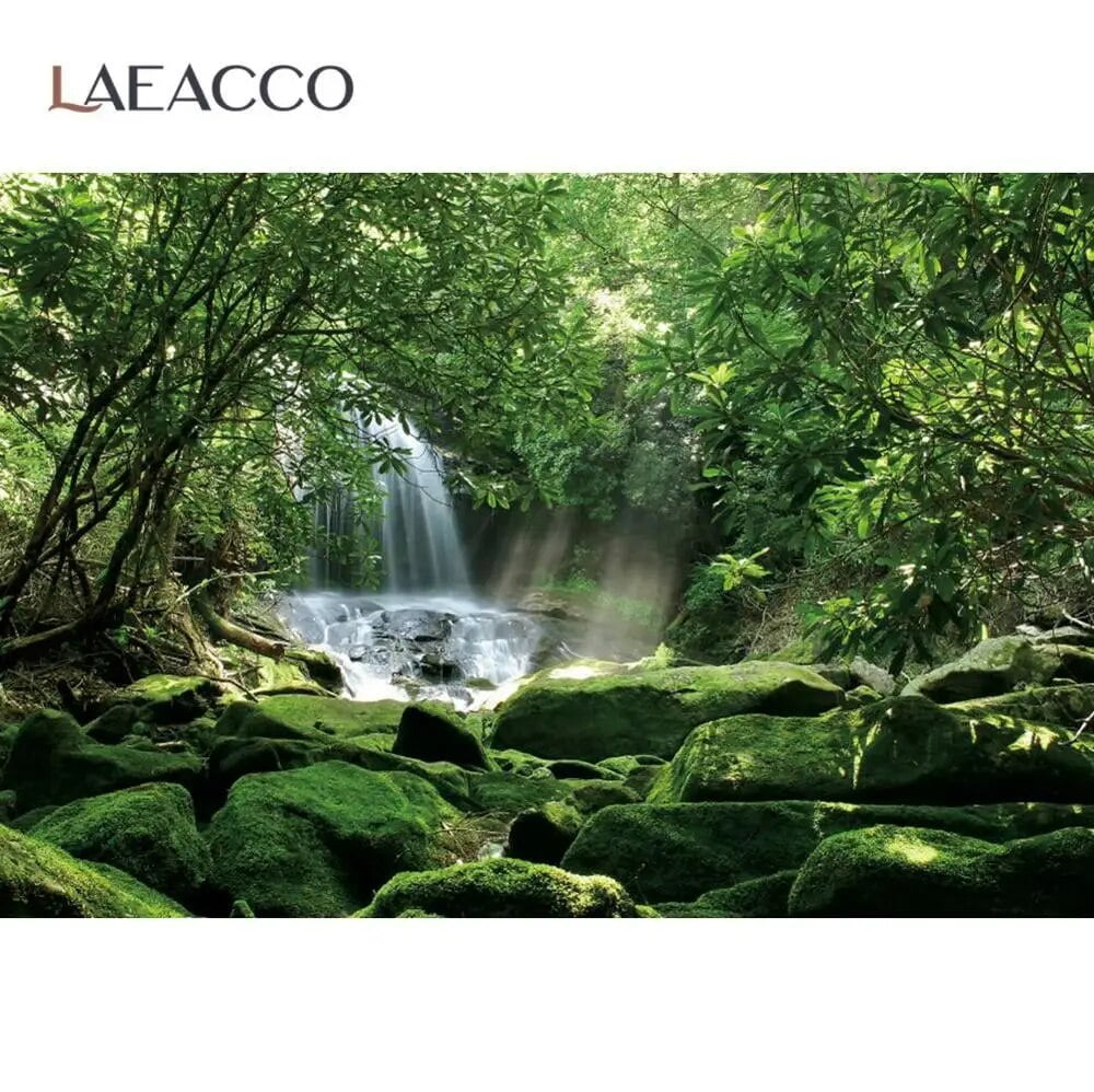 Natural Backgrounds For Photography Forest Waterfall Stone Creek Tree ...