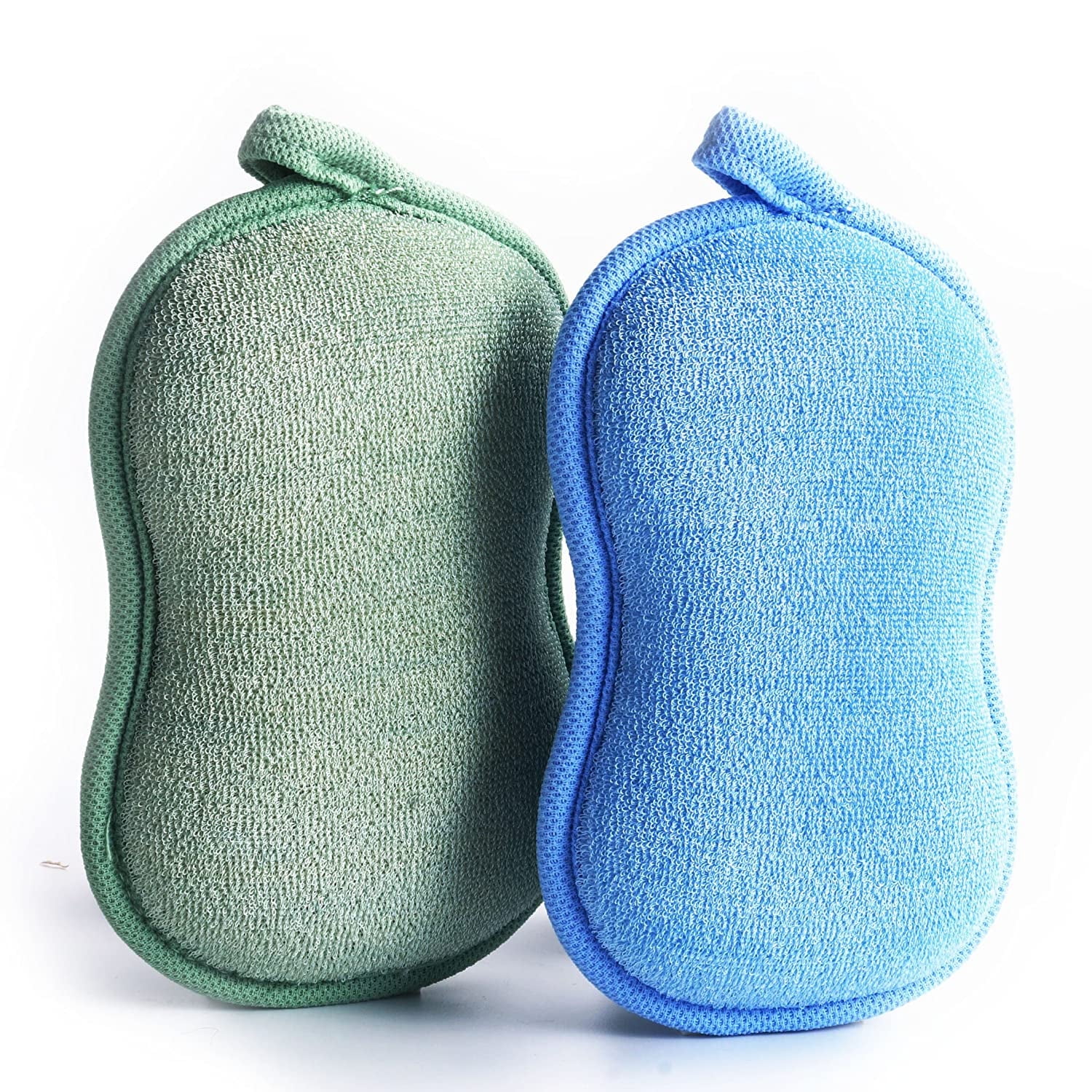 Natural Bamboo Baby Bath Sponge - 2 Pack - Ultra Soft & Absorbent ...