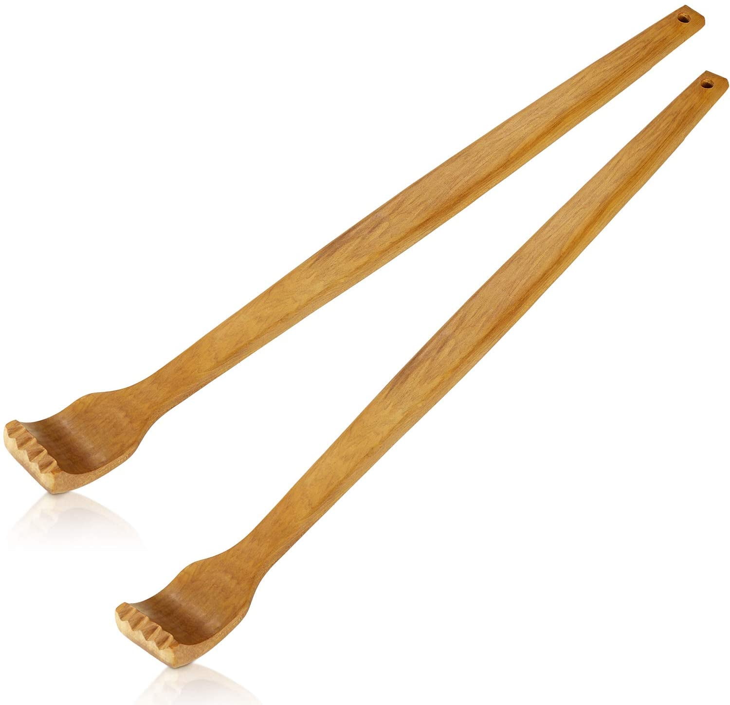 Natural Bamboo Back Scratcher, Therapeutic Extendable Long Handle Self ...