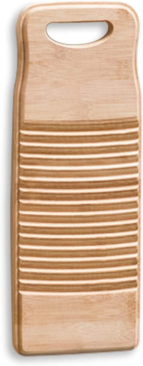 Natural Bamboo Hand Washboard for Laundry, Small Wood Scrub Board ...