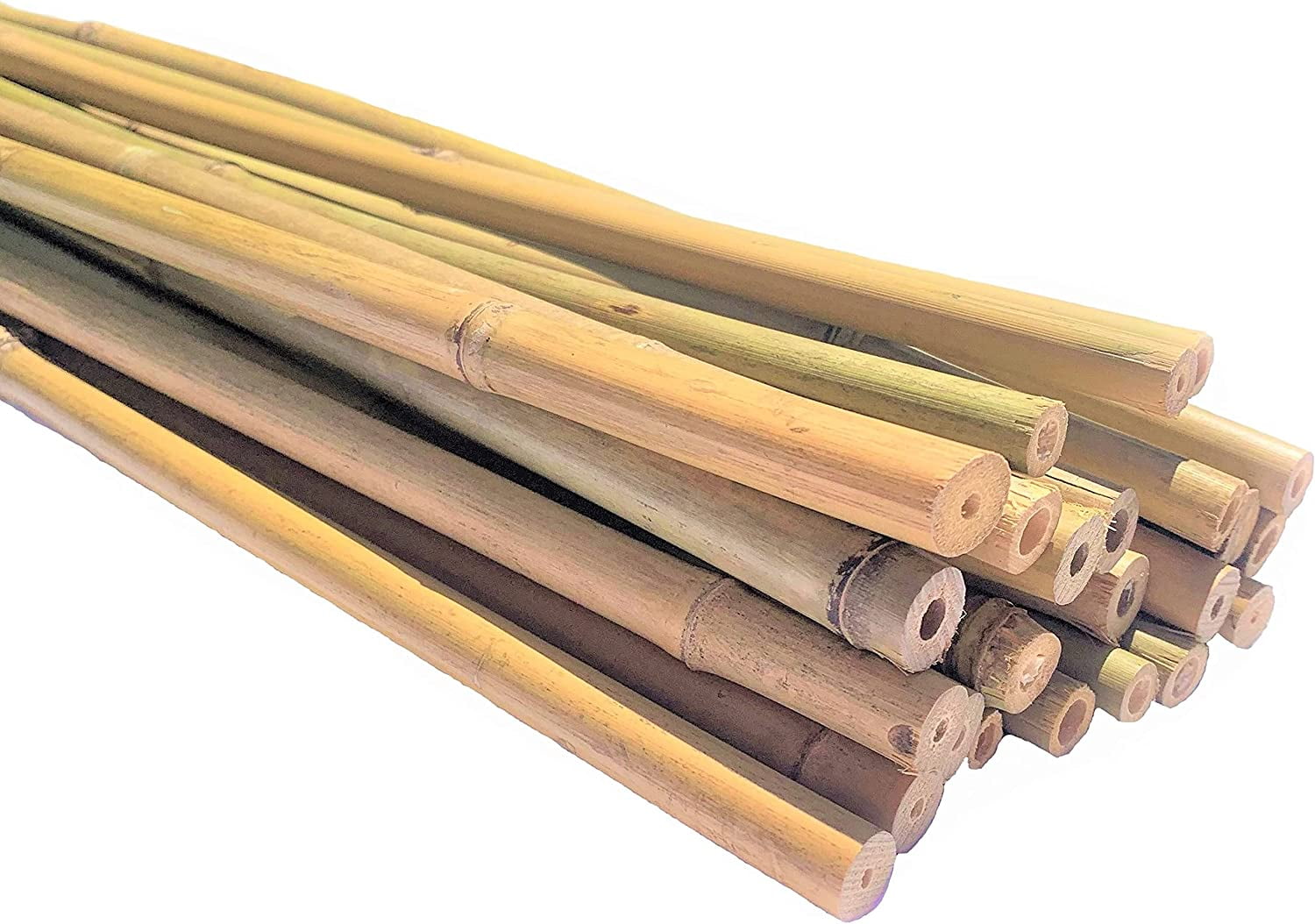 Natural Bamboo Poles, Eco-Friendly Plant Support Garden Stakes 4ft Long ...