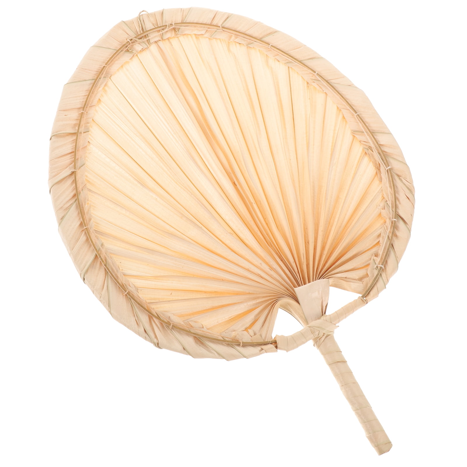 Natural Bamboo Raffia Hand Fans for Women Old-fashioned Cattail ...