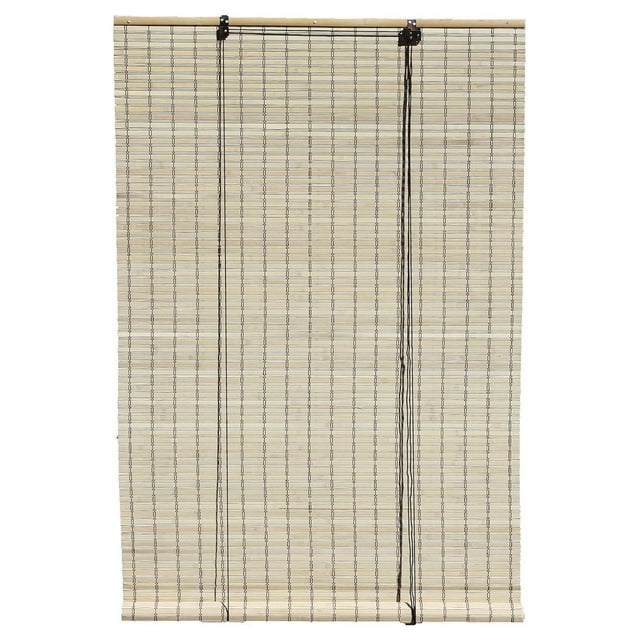 Natural Bamboo Slat Roll Up Blind - 24-Inch Wide by 72-Inch Long ...