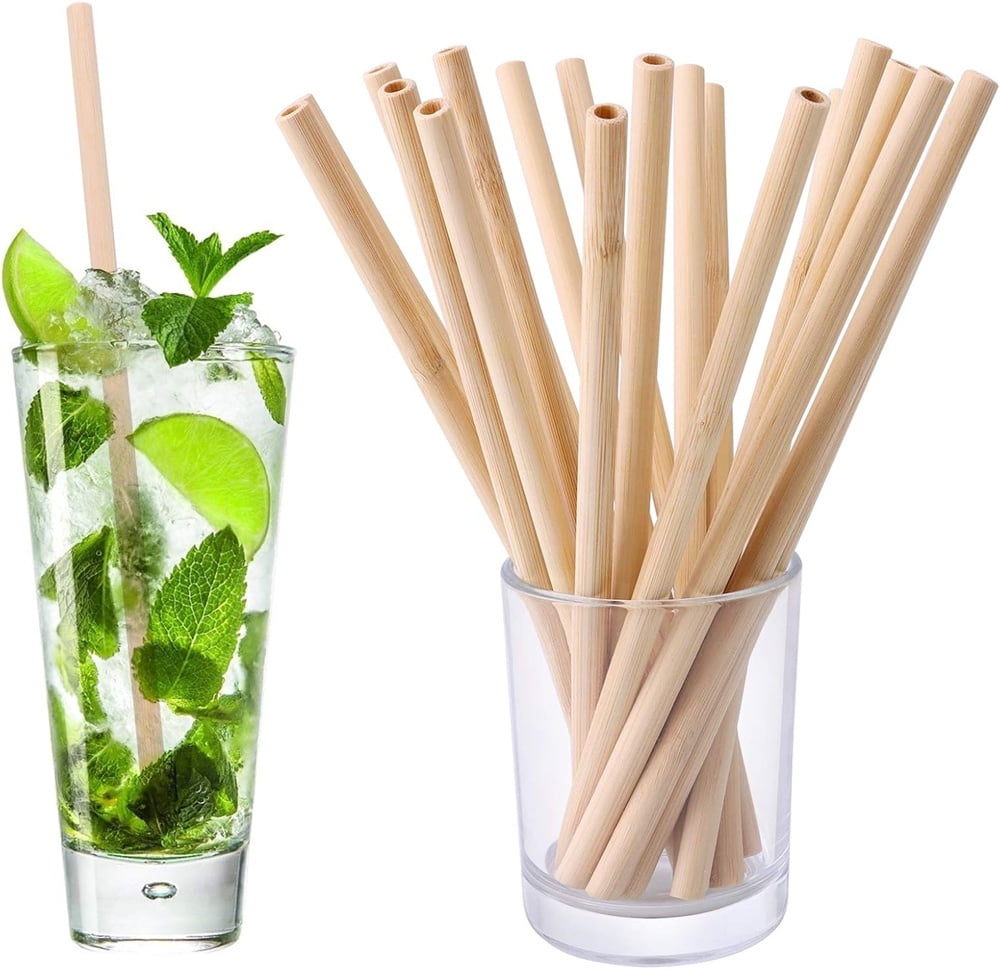 Natural Bamboo Straws for Drink,Straight Bamboo Straw,Biodegradable Eco ...