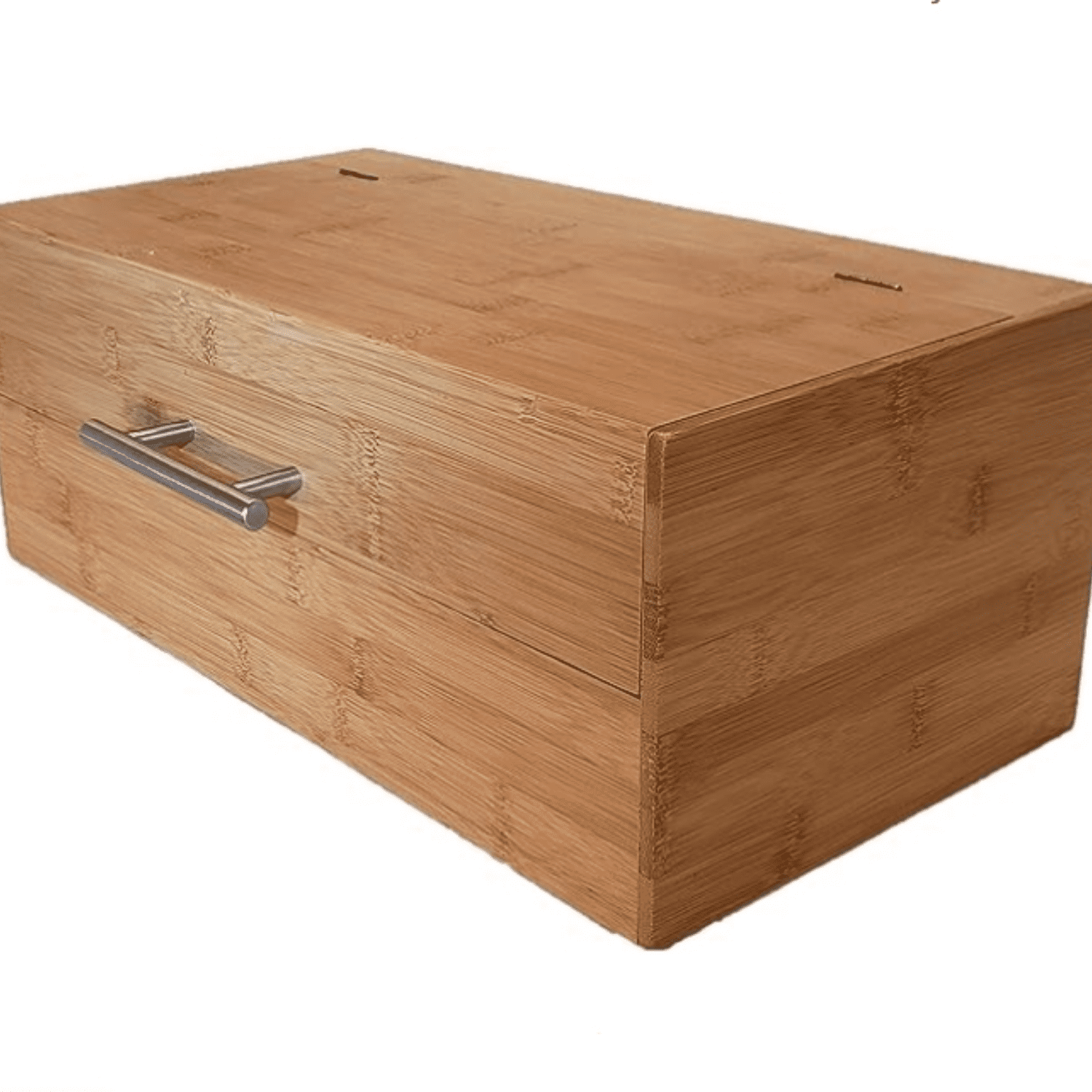 Natural Bamboo Wood Storage Box | Large Bread Box | Kitchen Countertop ...