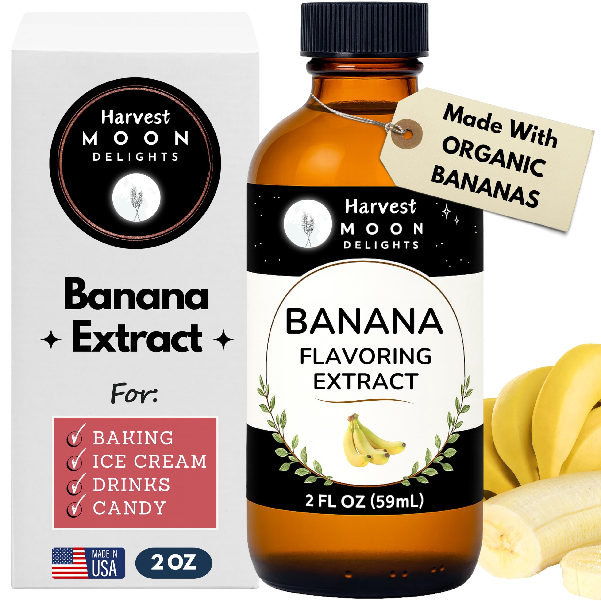 Natural Banana Extract - GGA1 2 oz - Water-Soluble - By Harvest Moon ...