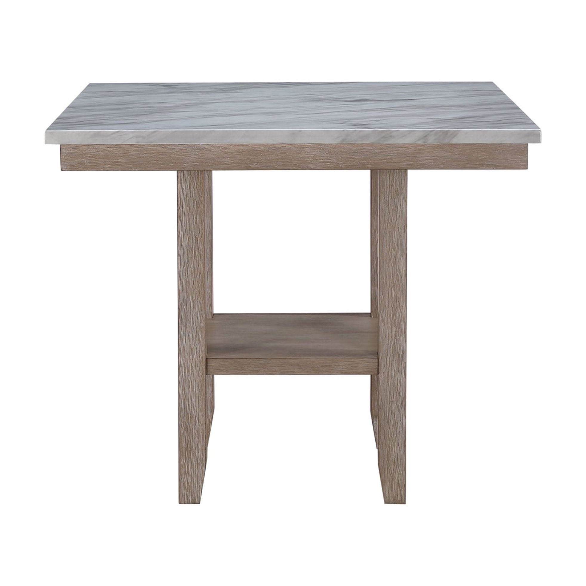 Natural Bar Table, Square Shape, Solid Wood + , Color, Transitional, 42 ...