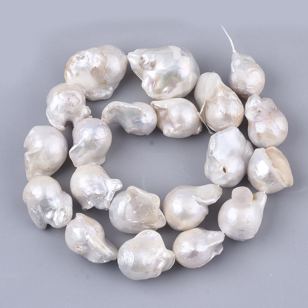 Natural Baroque Pearl Keshi Pearl Beads Strands Cultured Freshwater ...