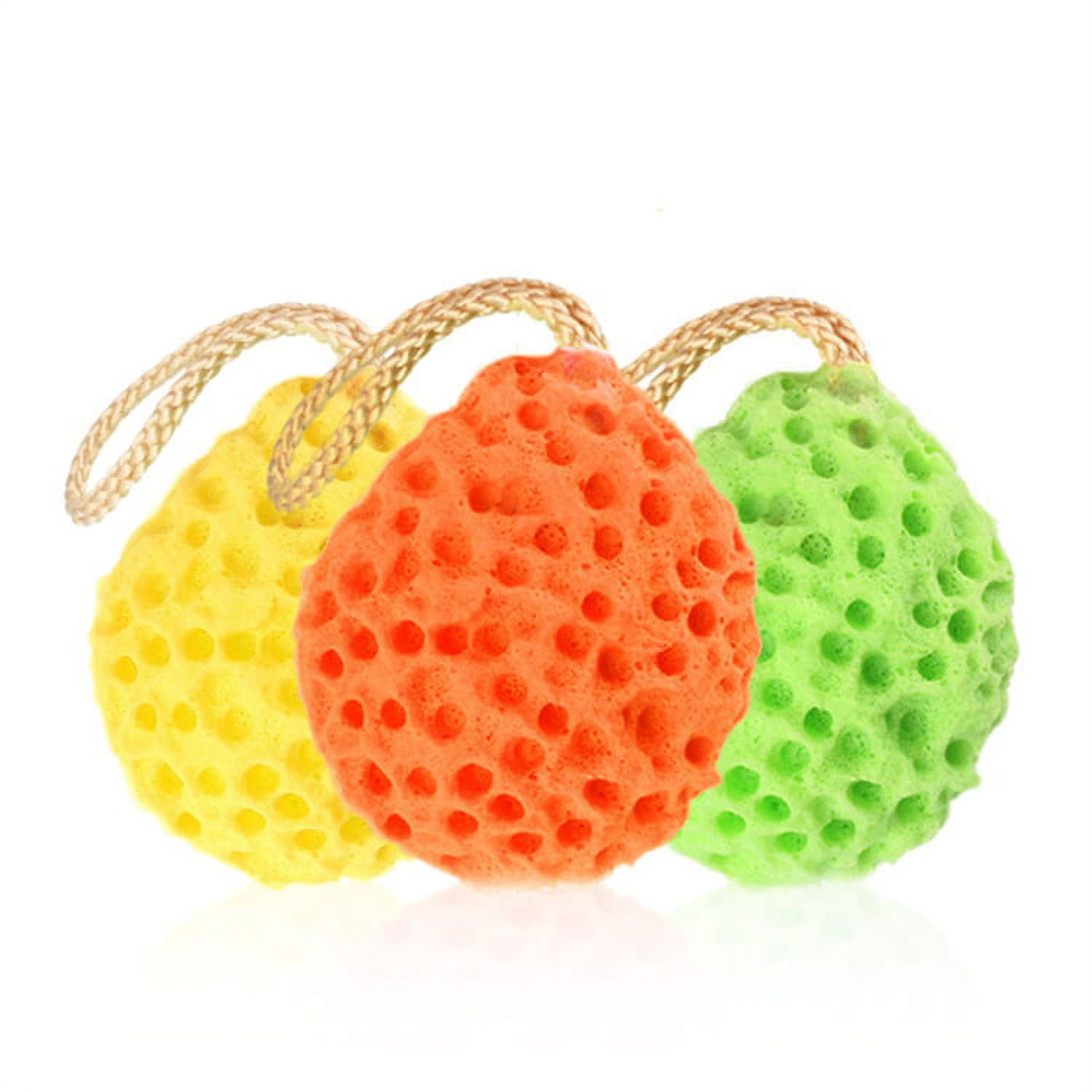 Natural Bath Sponges, Loofah Shower Sponge Body Scrubber Exfoliating ...