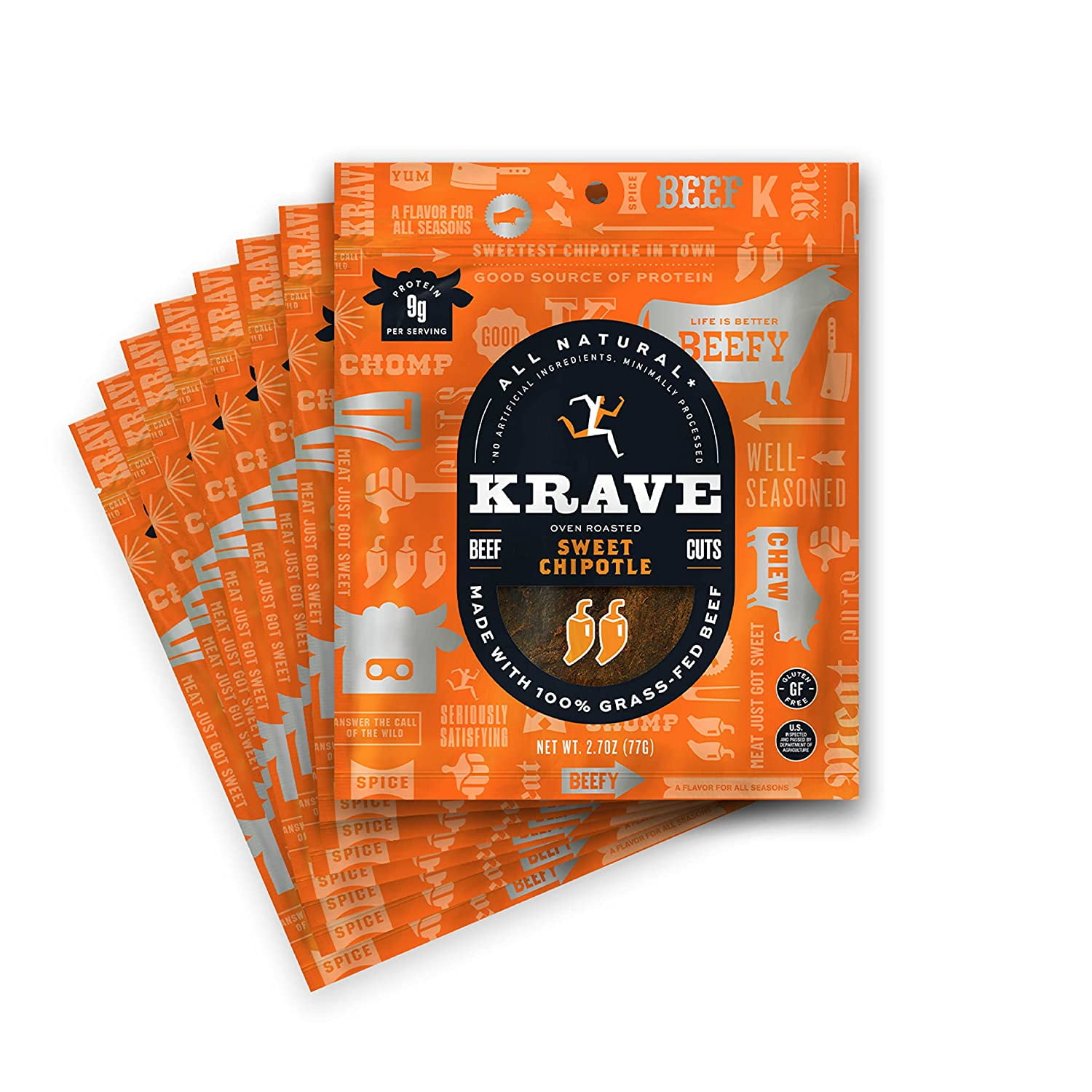 All Natural Beef Jerky, Sweet Chipotle - Protein Packed Snacks Roasted ...