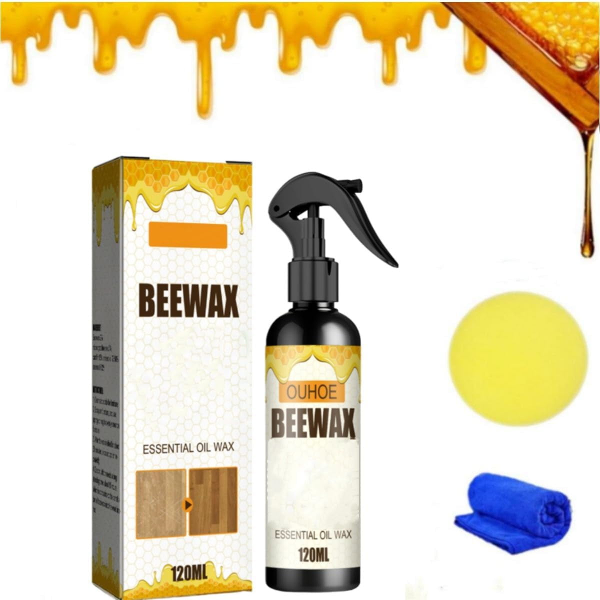 Natural Beeswax Care Spray & Restorer, 120ML Bees Wax Spray Furniture ...
