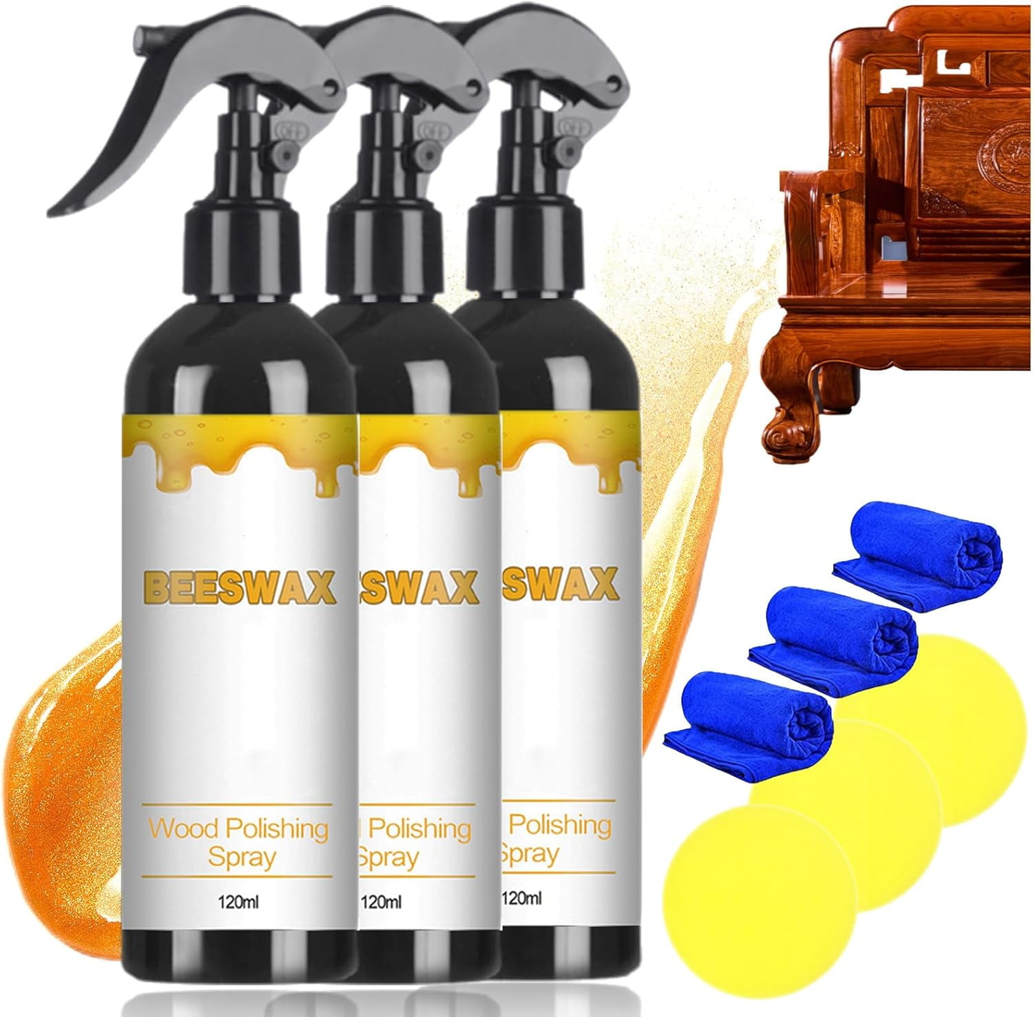 Natural Beeswax Care Spray & Restorer, Beeswax Spray Furniture Polish ...