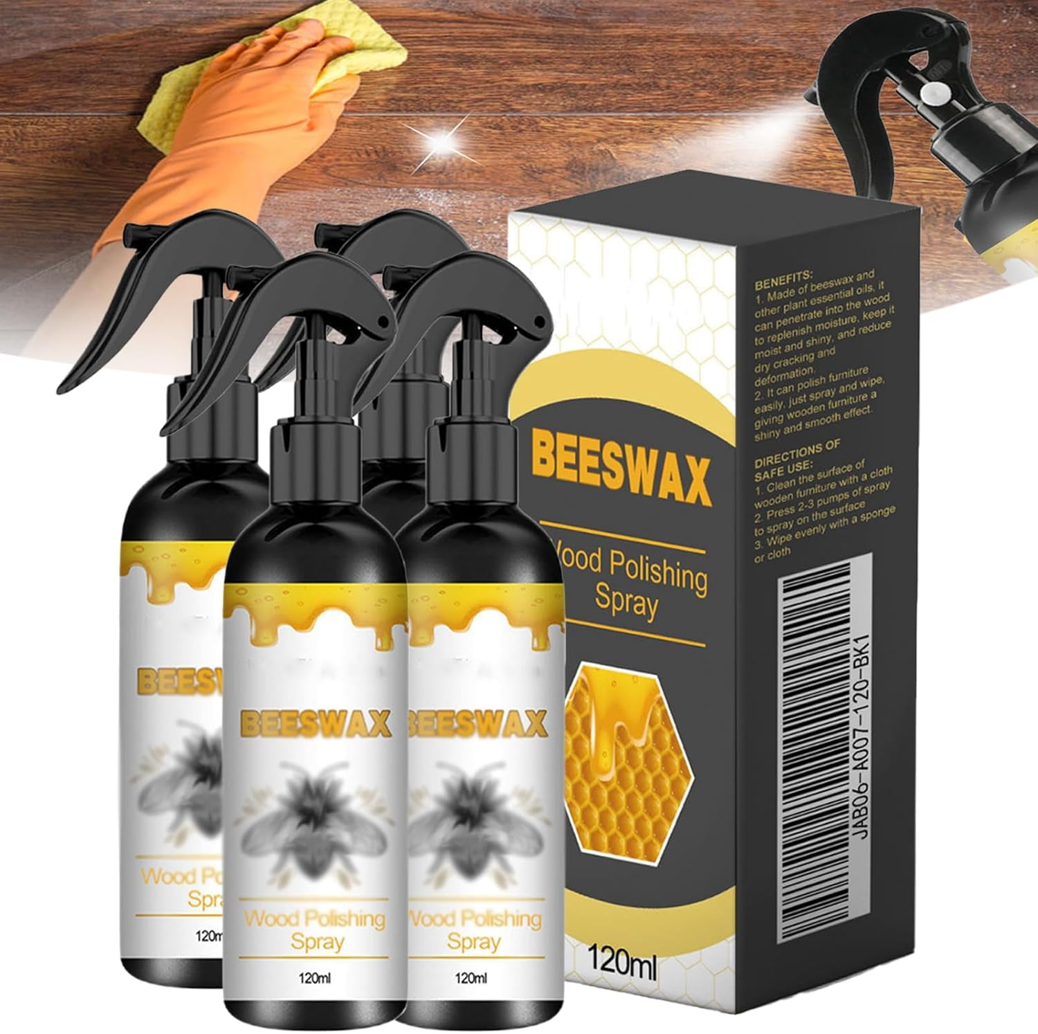 Natural Beeswax Care Spray & Restorer,Natural Beeswax Spray For Wood ...