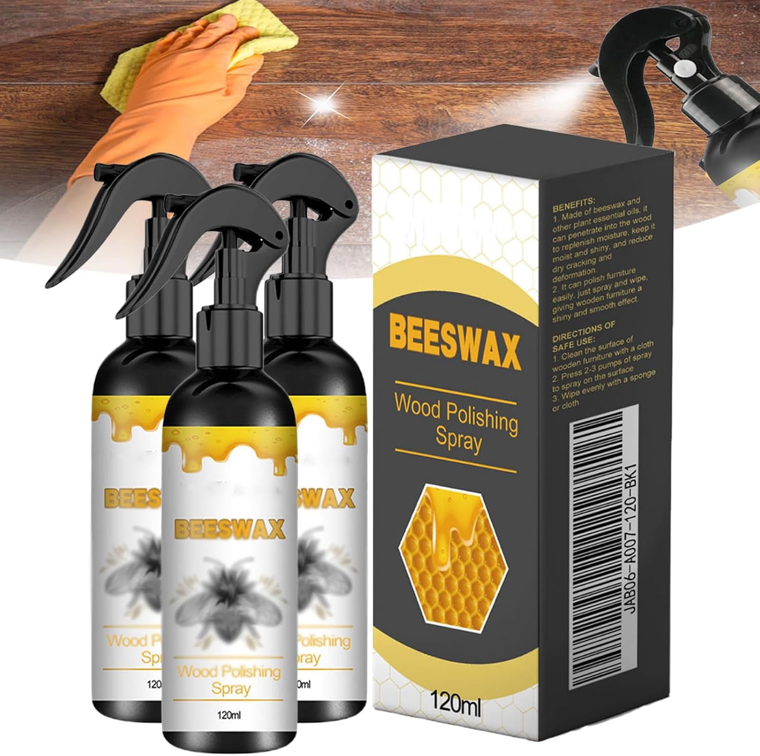 Natural Beeswax Care Spray & Restorer,Natural Beeswax Spray For Wood ...