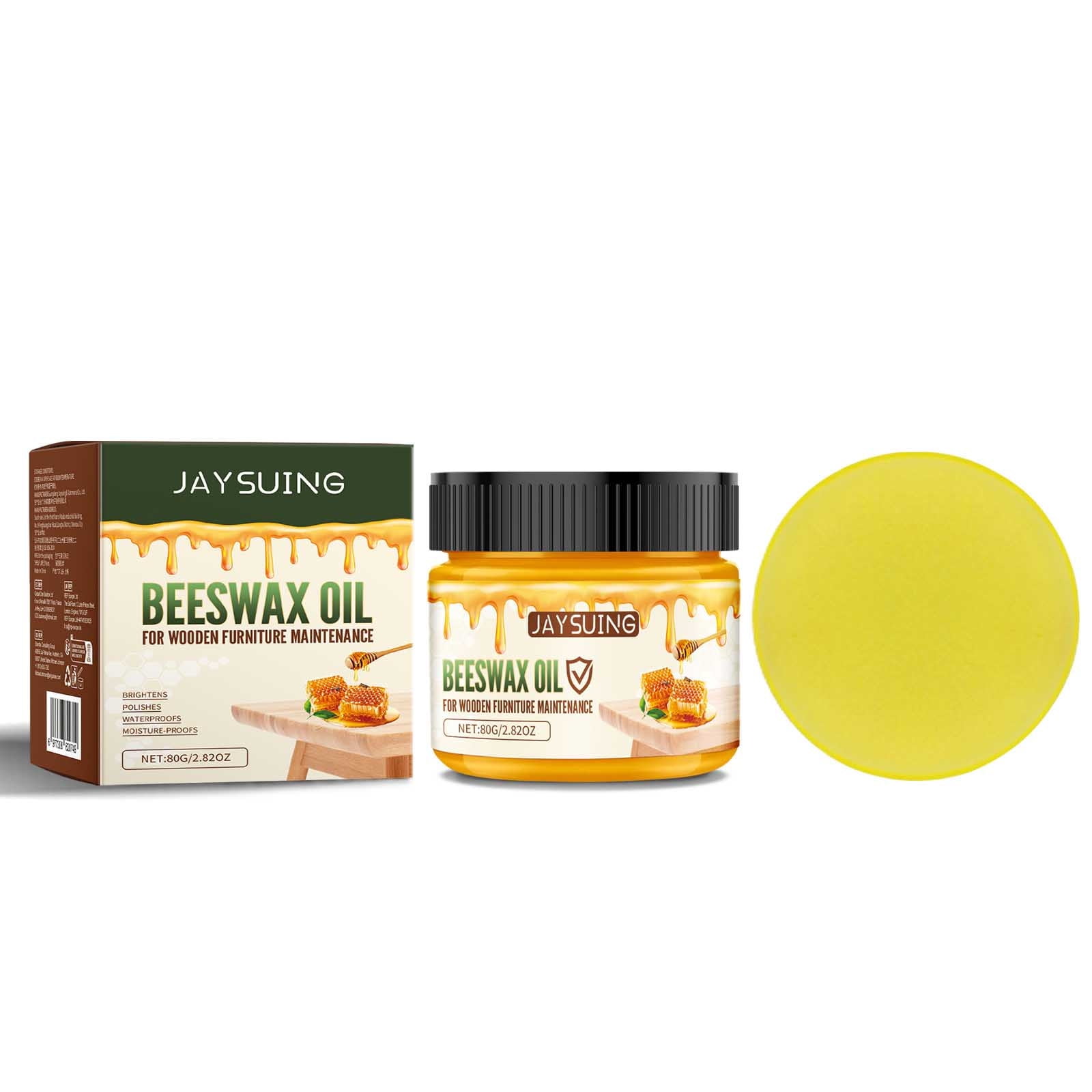 Natural Beeswax Wood Oil 80ml | 12-Month Moisturizing Protection & 2X ...