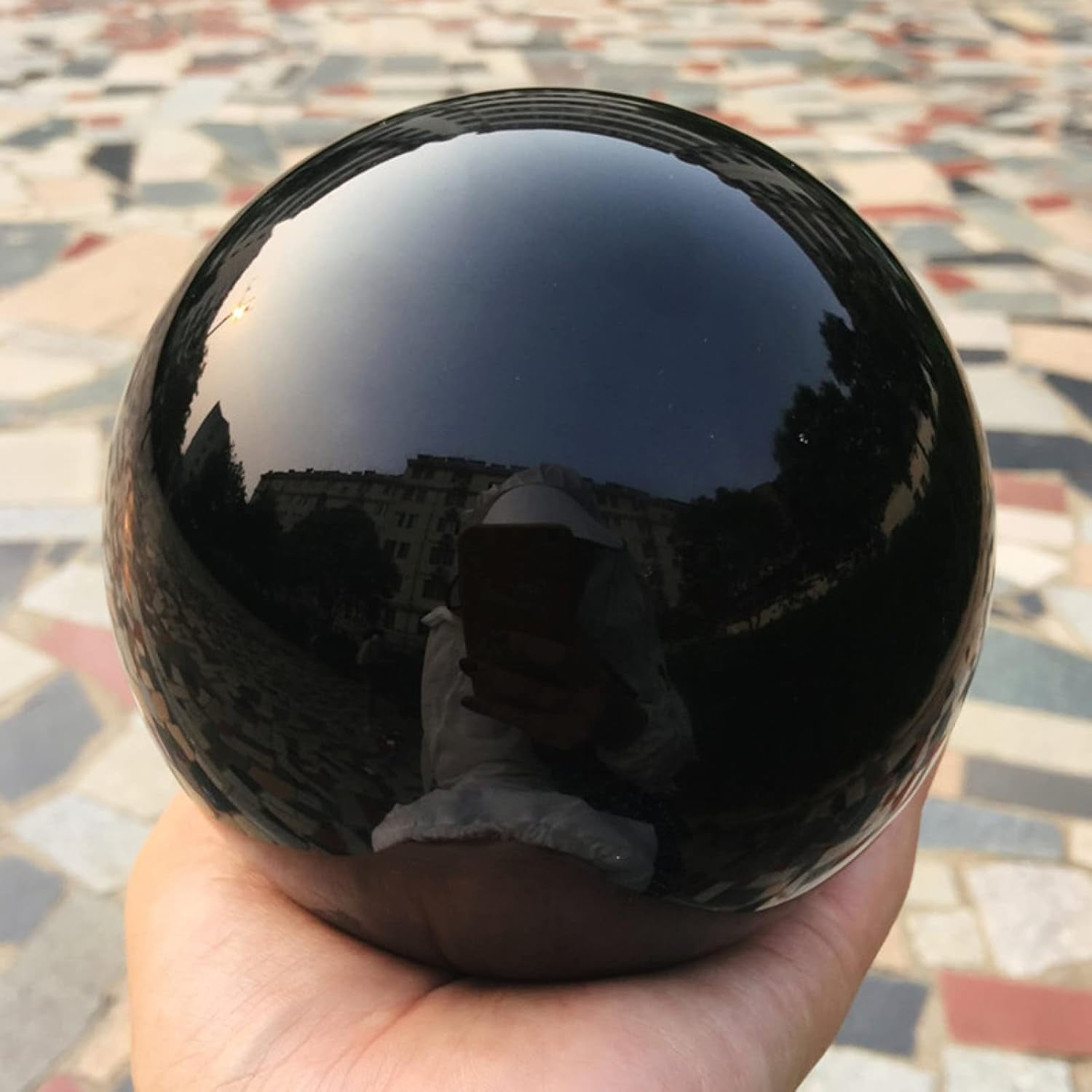 Natural Black Obsidian Sphere Large Crystal Ball Stone,8cm - Walmart.com