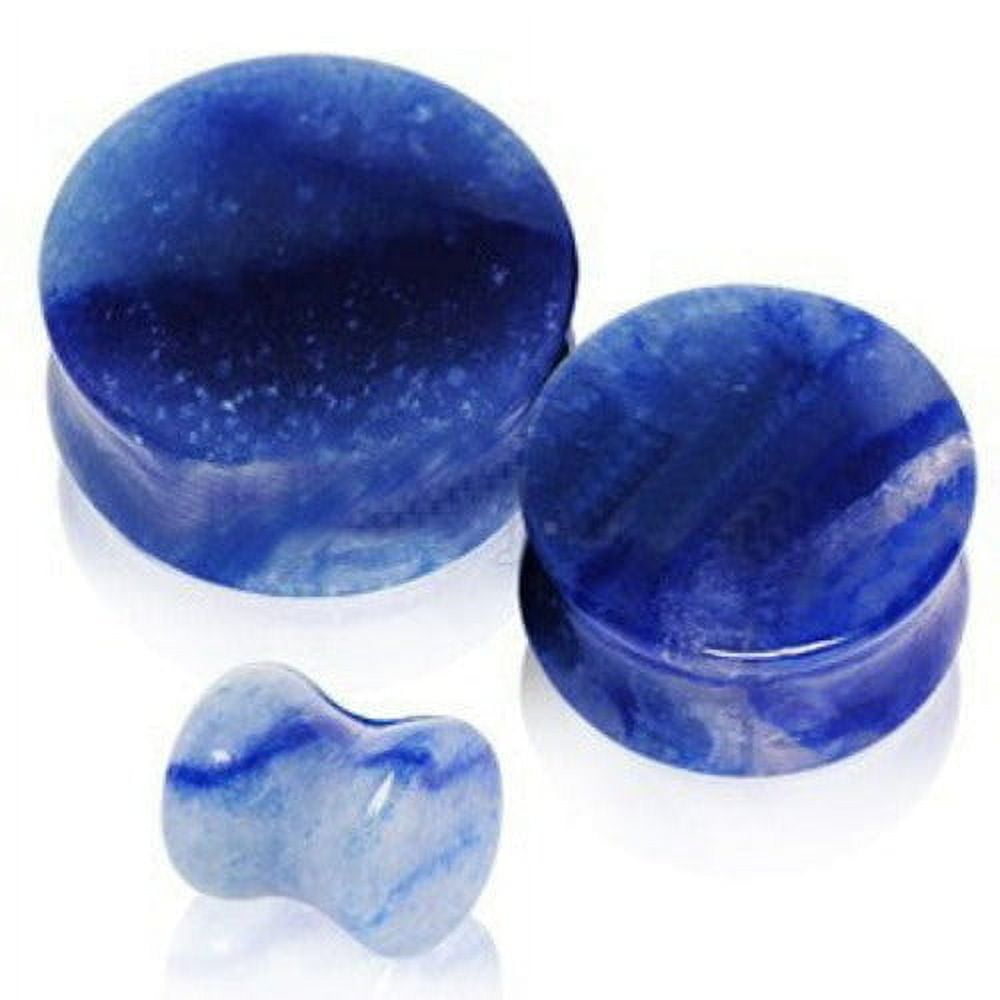 Natural Blue Adventurine Stone Saddle Plug - Walmart.com