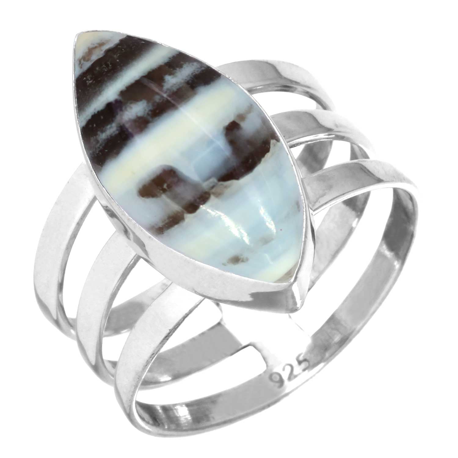 Natural Blue Opal Ring 925 Sterling Silver Handmade Jewelry - Walmart.com