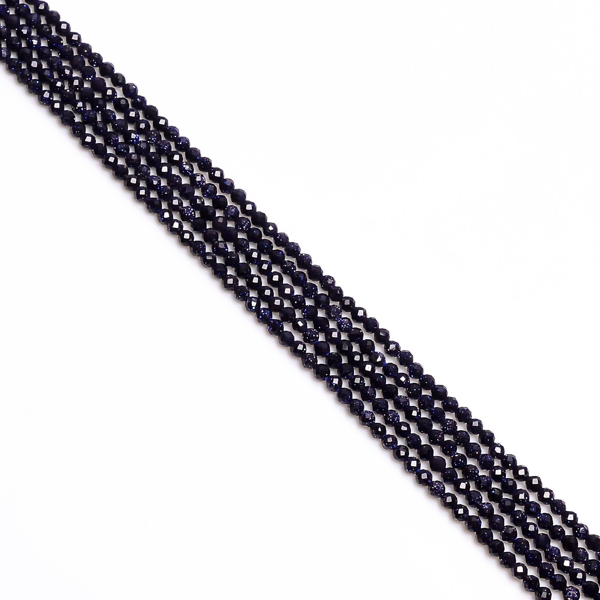 Natural Blue Sandstone Gemstone Round Israel Cut Beads 2X2 mm Strand 13 ...