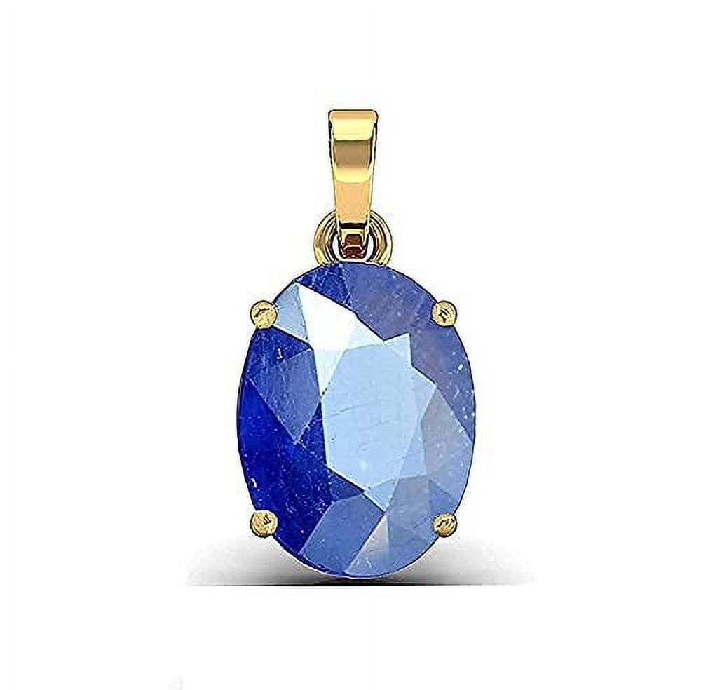 Natural Blue Sapphire Locket 6.50 Carat (Nilam/Neelam Stone) Rashi ...