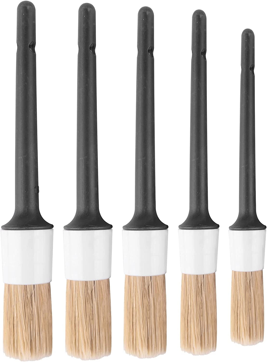 Natural Boar Hair Detail Brush (5),Premium Detail Brushes for Engines ...