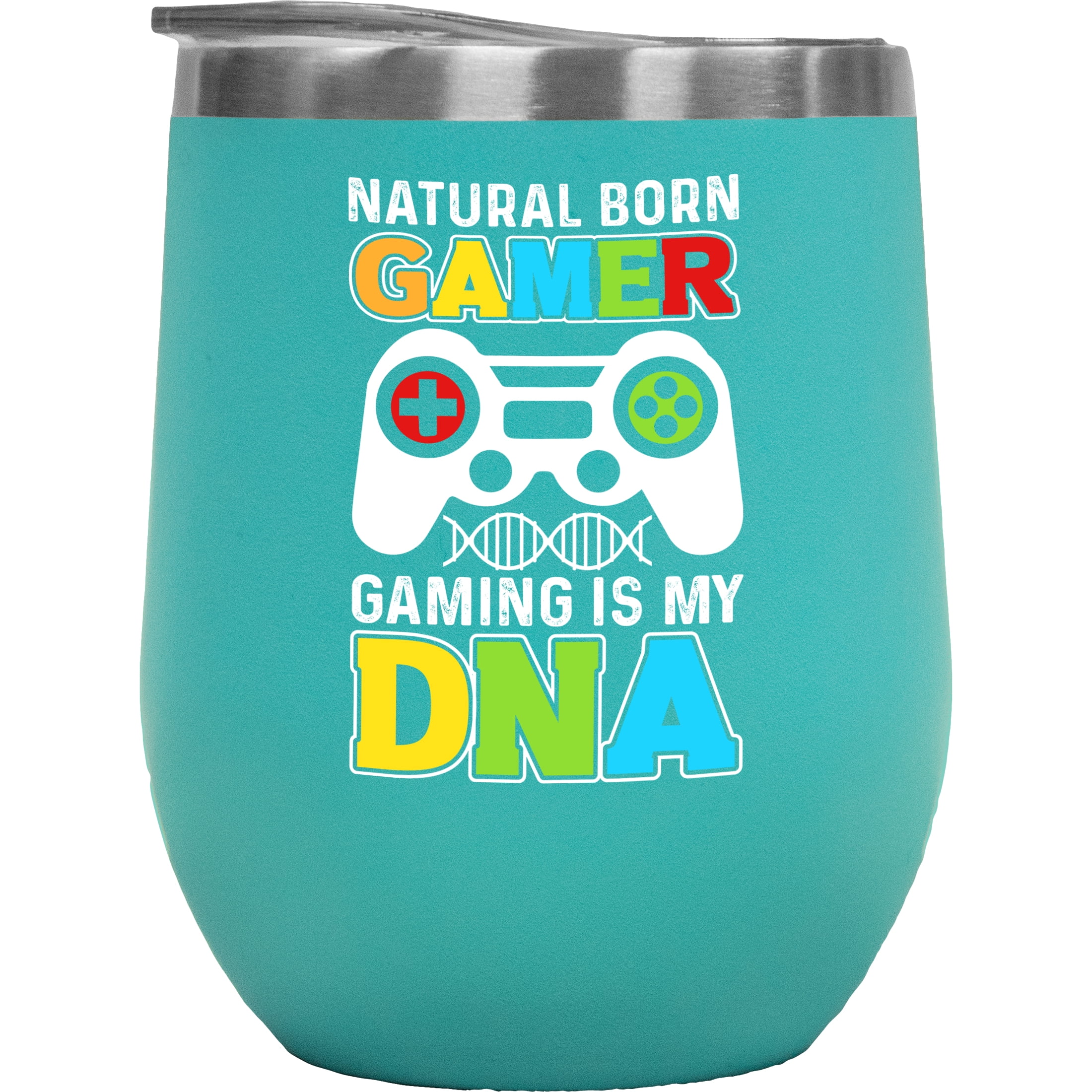 Natural Born Gamer, Gaming Is My DNA with Game Controller, Mint 12oz ...