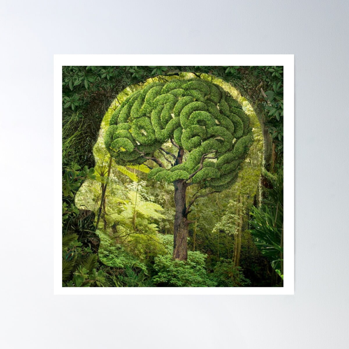 Natural Brain Poster Wall Art, Modern Wall Decor For Living Room ...