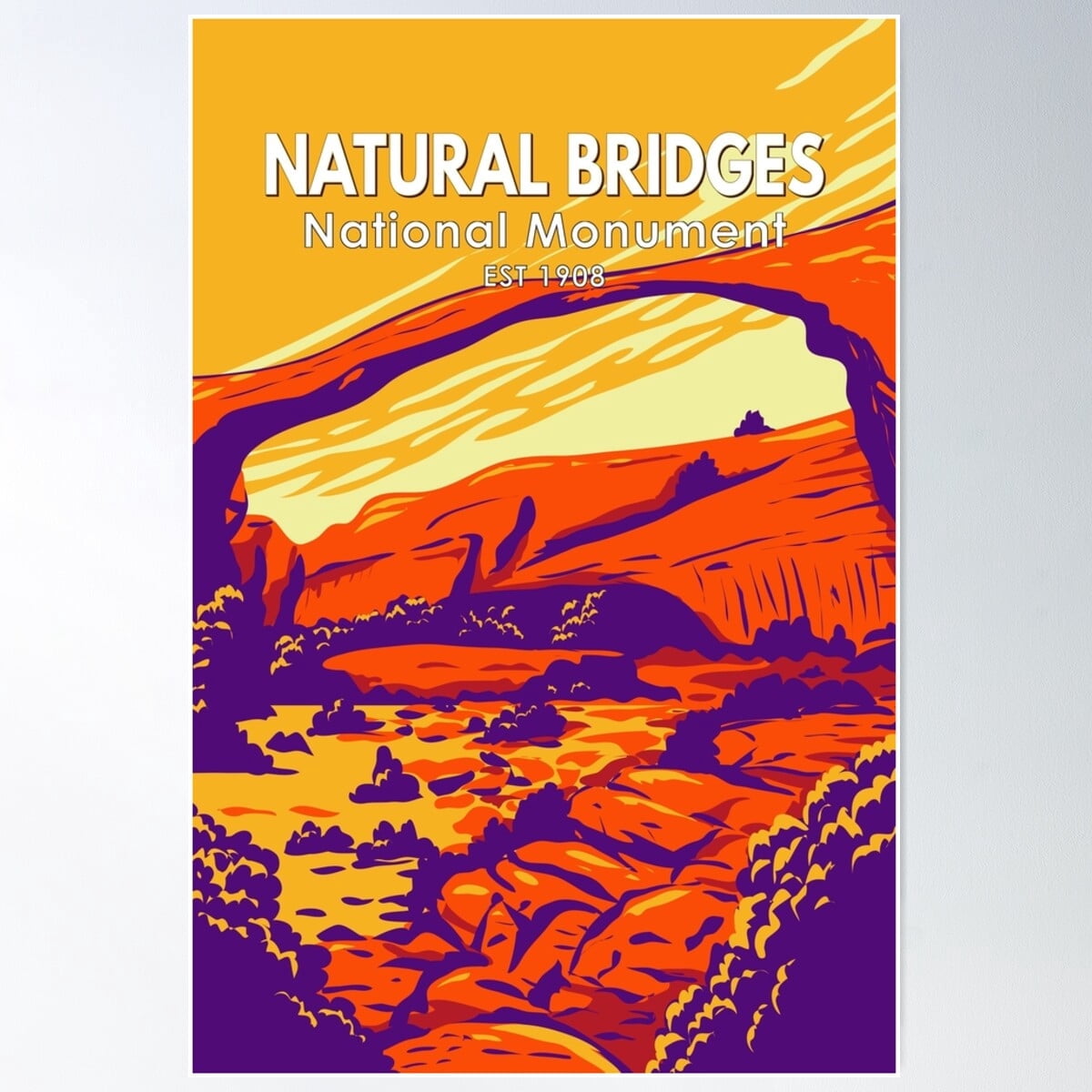 Natural Bridges National Monument Utah Vintage Poster Wall Art ...