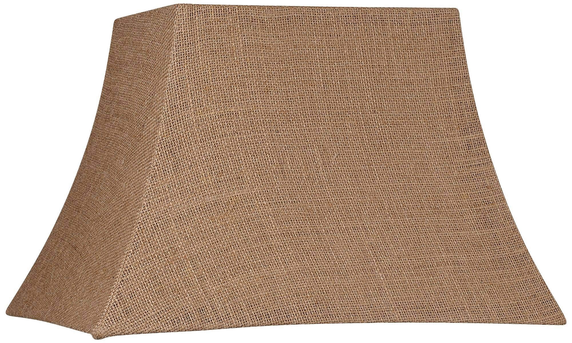 Natural Burlap Rectangle Lamp Shade Replacement 10x7 Top 16x12 Bottom ...