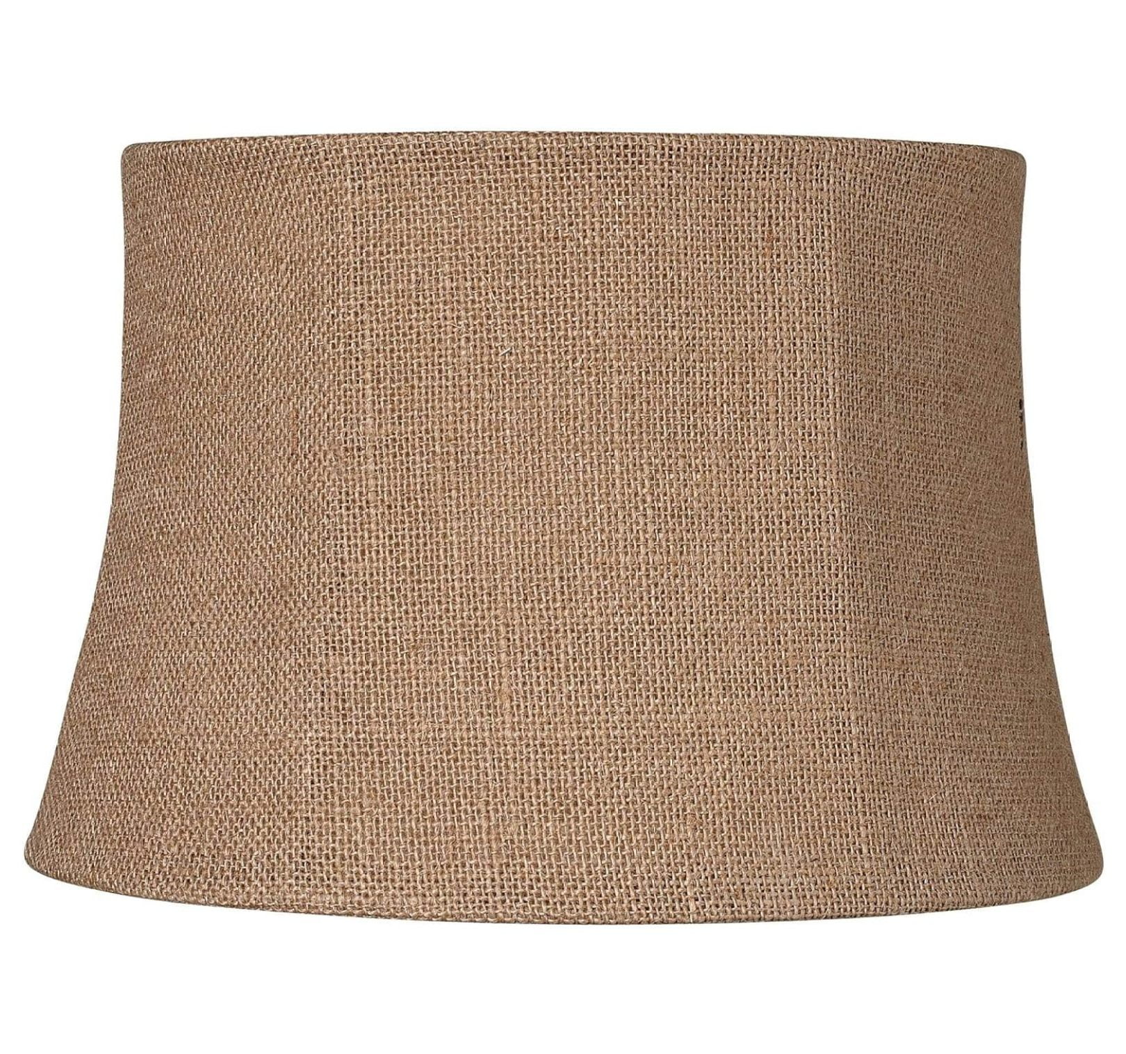 Natural Burlap Small Drum Lamp Shade 10" Top x 12" Bottom x 8" High ...