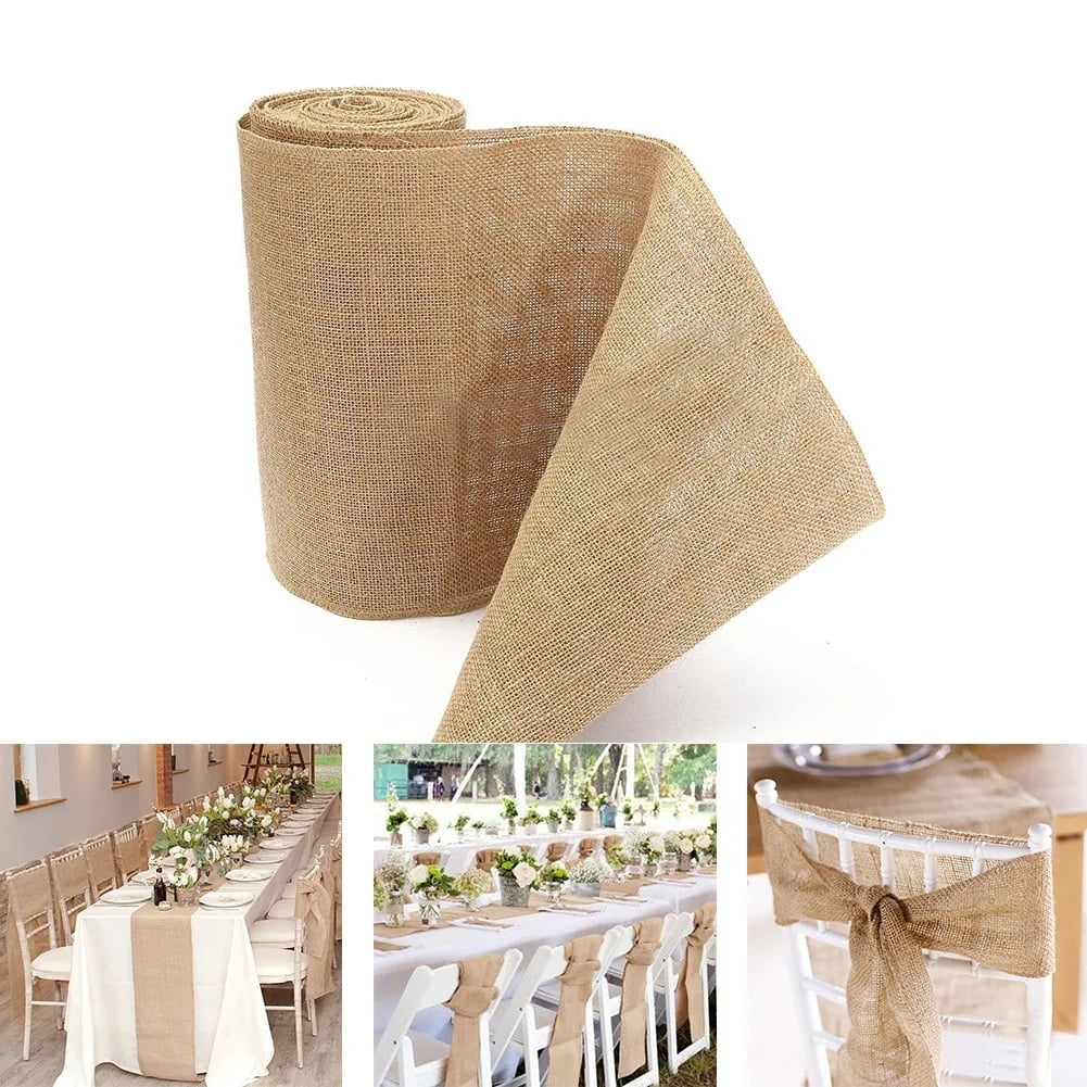 Natural Burlap Table Runners 12 Inch x 10 Foot Burlap Roll for Dining ...