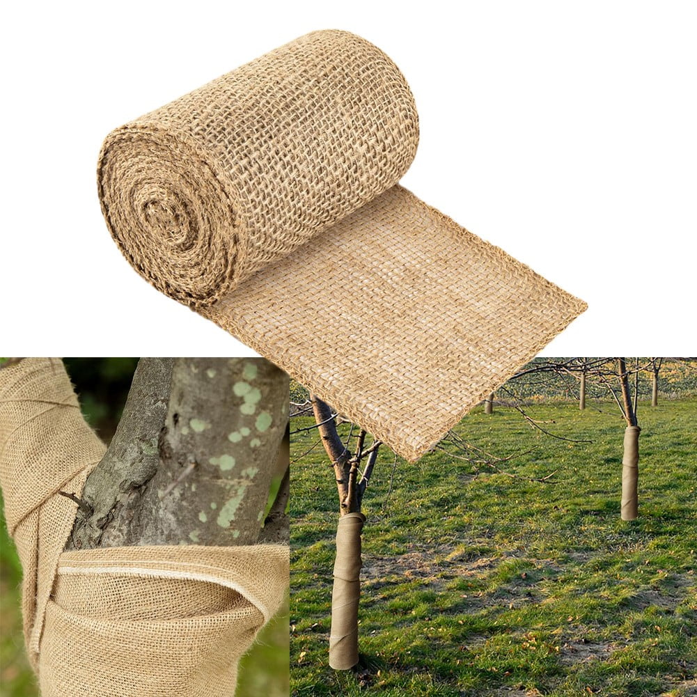 Natural Burlap Tree Wraps 19.69 Feet Long Winter Plant Protection Frost ...