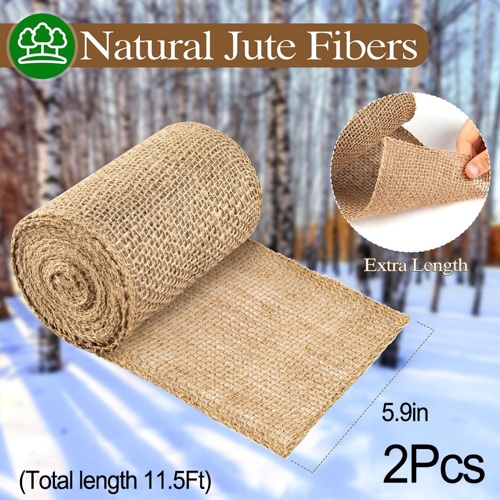 Natural Burlap Tree Wraps For Winter Plant Protection 5.9\"X11.5\'/7.8 ...