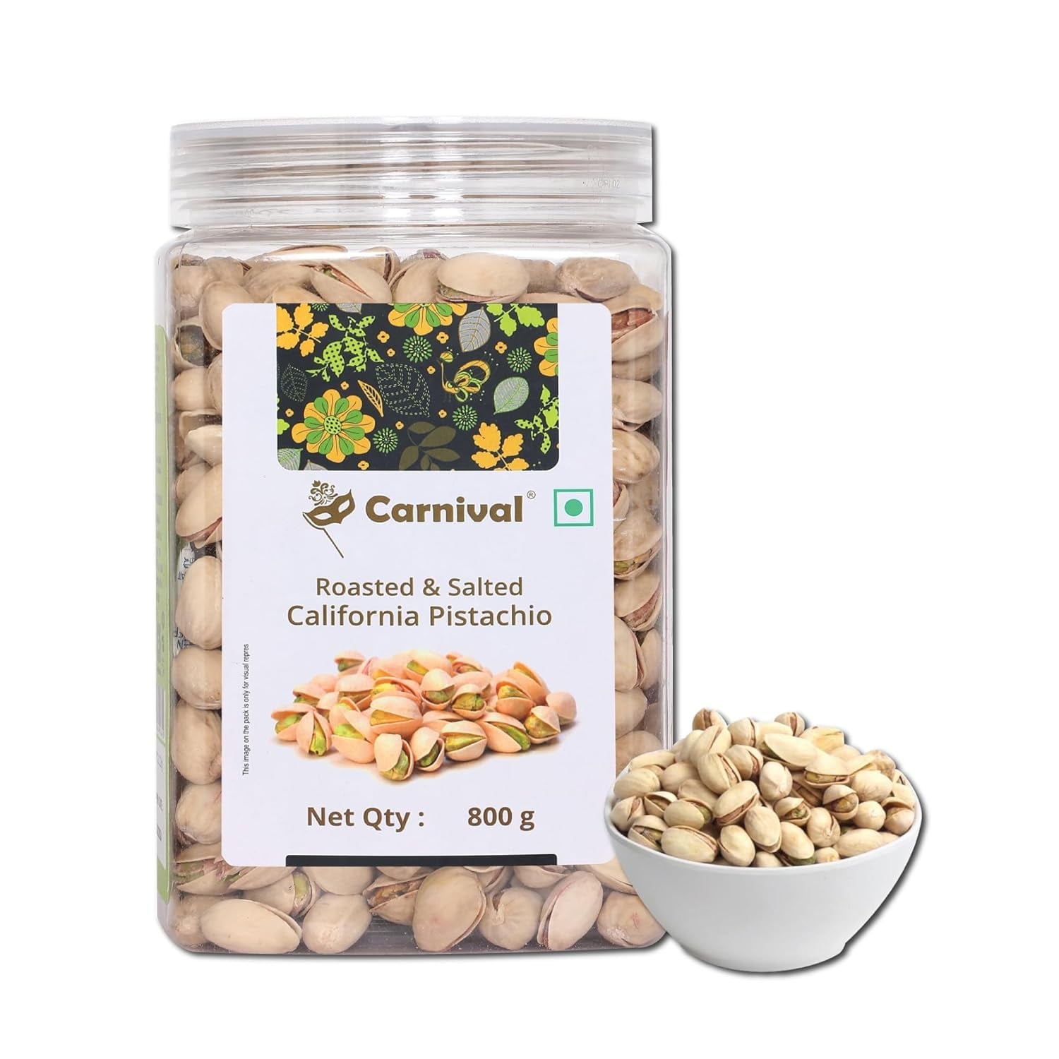 Natural California Roasted & Salted Pistachio By Carnival 800gm, | Naturally Rich In Vitamin E ...